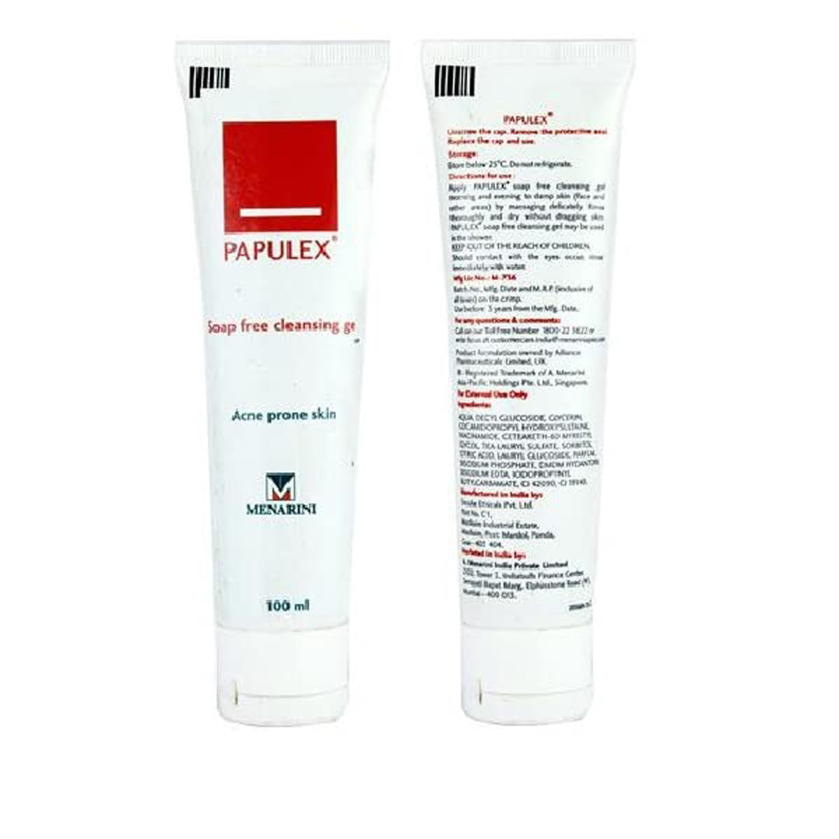 Papulex Soap Free Cleansing Gel, 100 ml Price, Uses, Side Effects ...