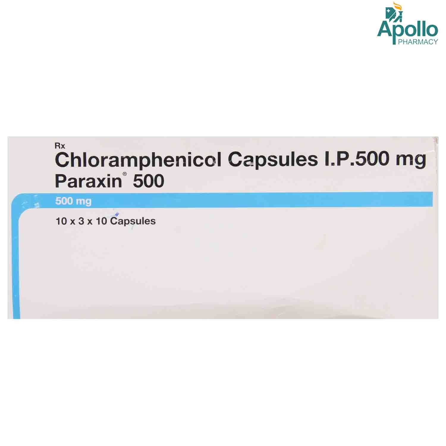 Paraxin 500 Capsule 10's Price, Uses, Side Effects, Composition ...