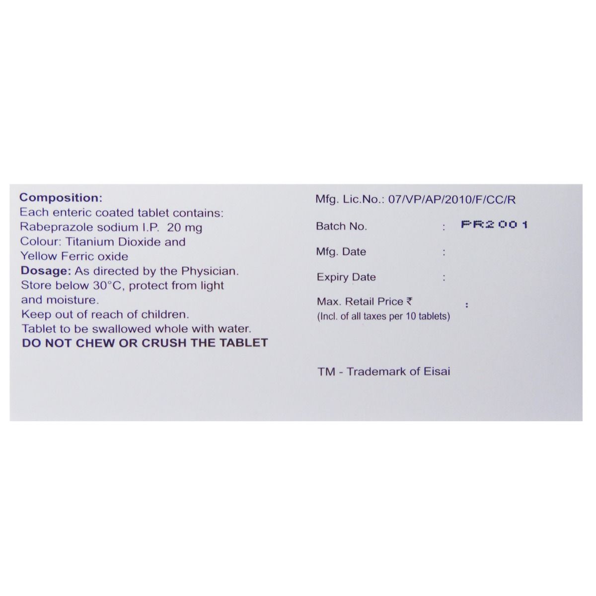 Parit Tablet 10's Price, Uses, Side Effects, Composition - Apollo Pharmacy