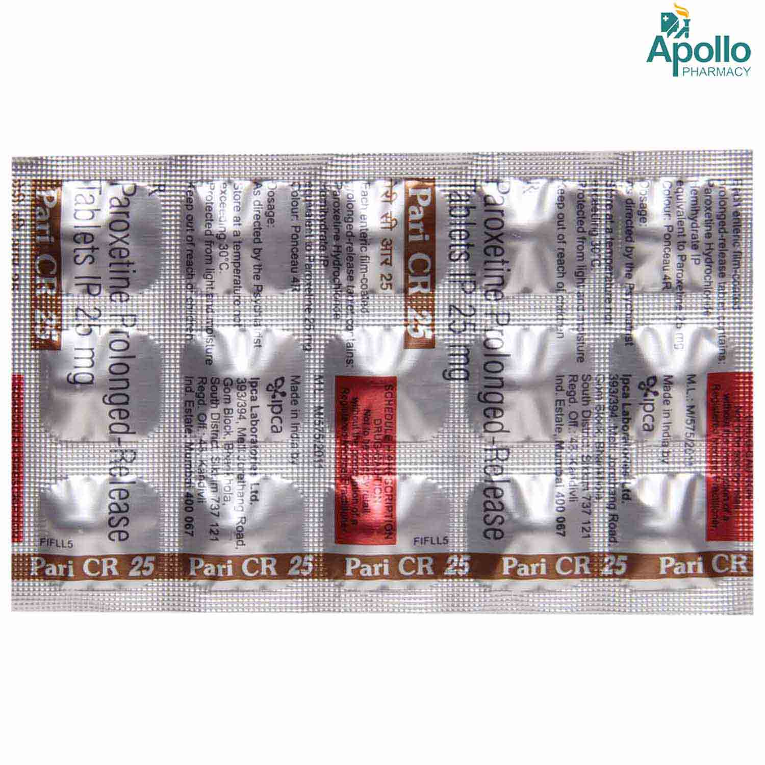 Pari CR 25 Tablet 15's Price, Uses, Side Effects, Composition - Apollo ...