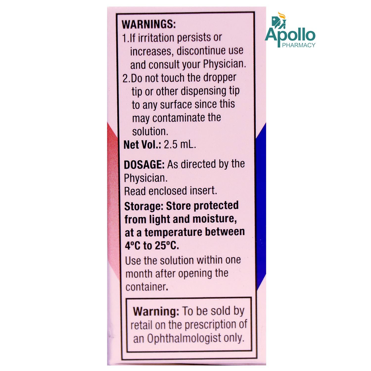 Pataday Ophthalmic Solution 2.5 ml Price, Uses, Side Effects ...