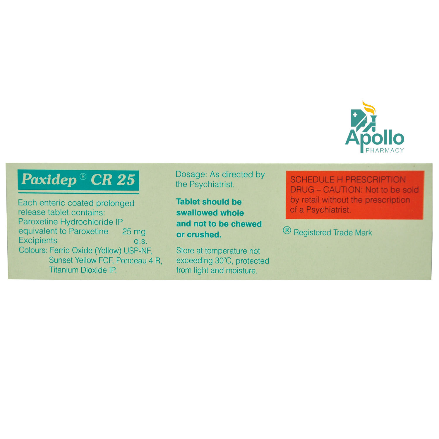 Paxidep CR 25 Tablet 10's Price, Uses, Side Effects, Composition ...