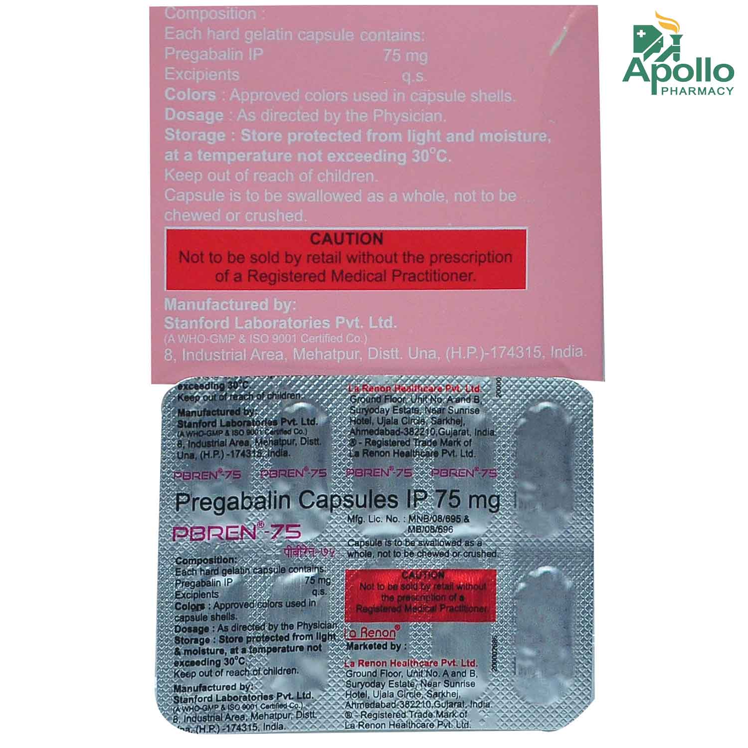 Pbren 75 Capsule 10's Price, Uses, Side Effects, Composition - Apollo ...