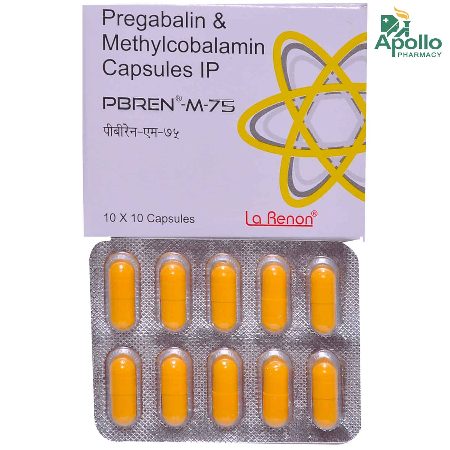 PBREN M 75 Capsule 10's Price, Uses, Side Effects, Composition - Apollo ...