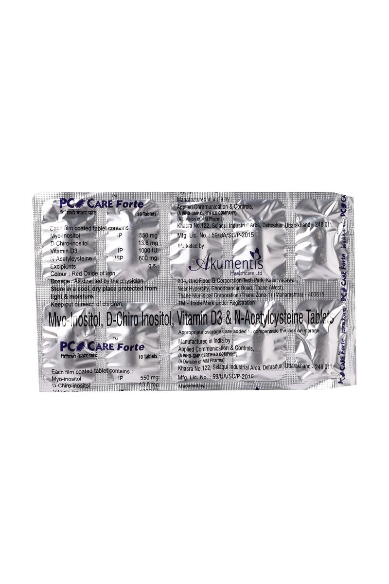 Pcocare Forte Tablet 10's Price, Uses, Side Effects, Composition ...