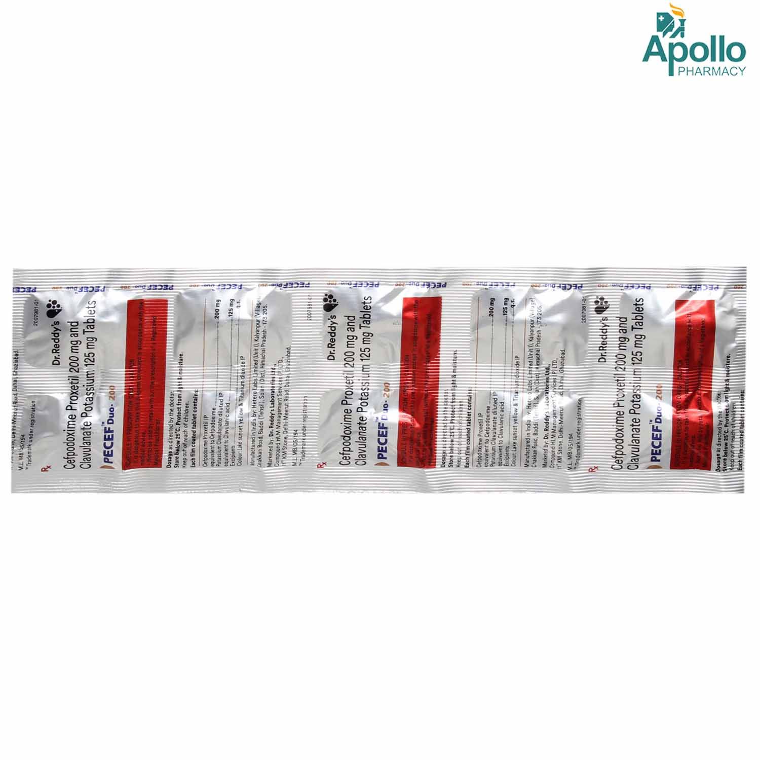 Pecef Duo-200 Tablet 10's Price, Uses, Side Effects, Composition ...