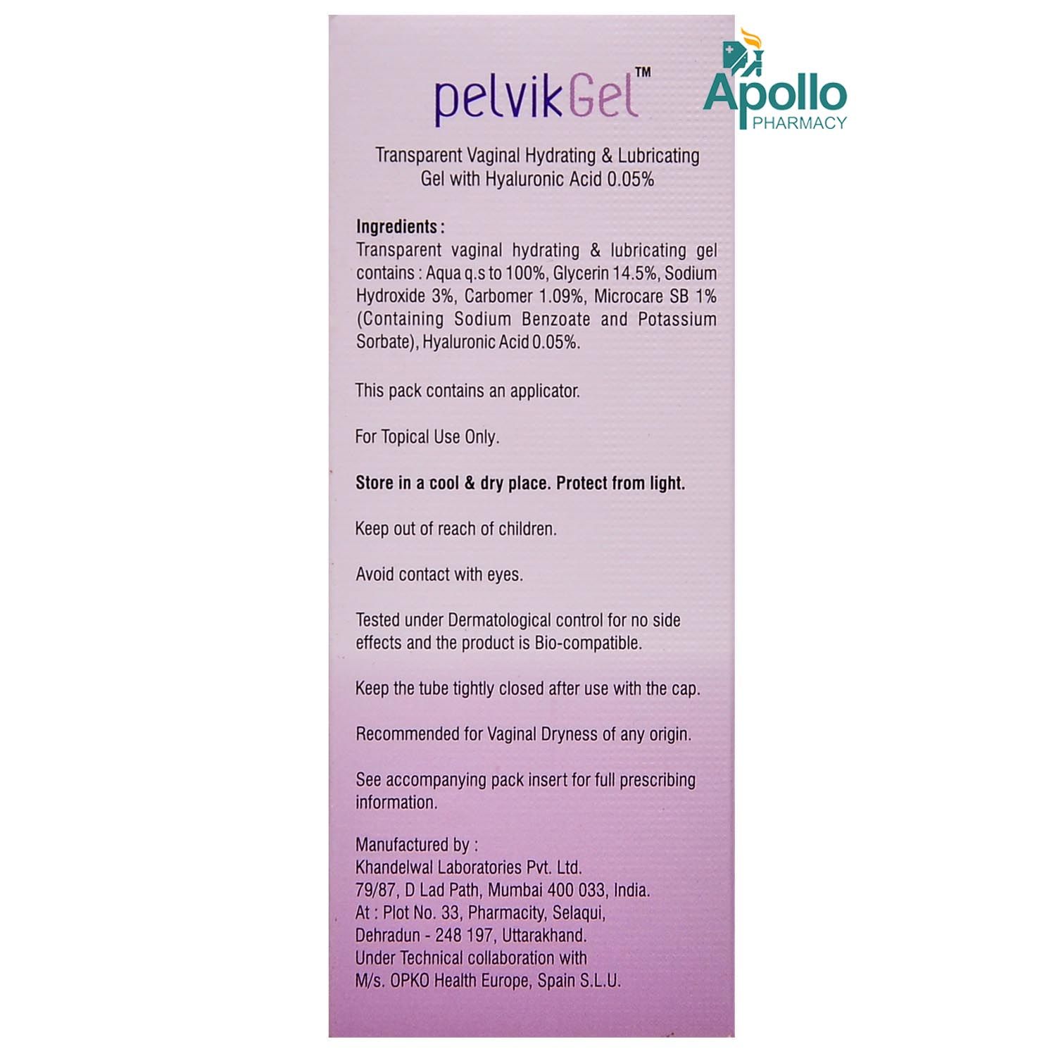 Pelvik Gel 50 gm Price, Uses, Side Effects, Composition - Apollo Pharmacy