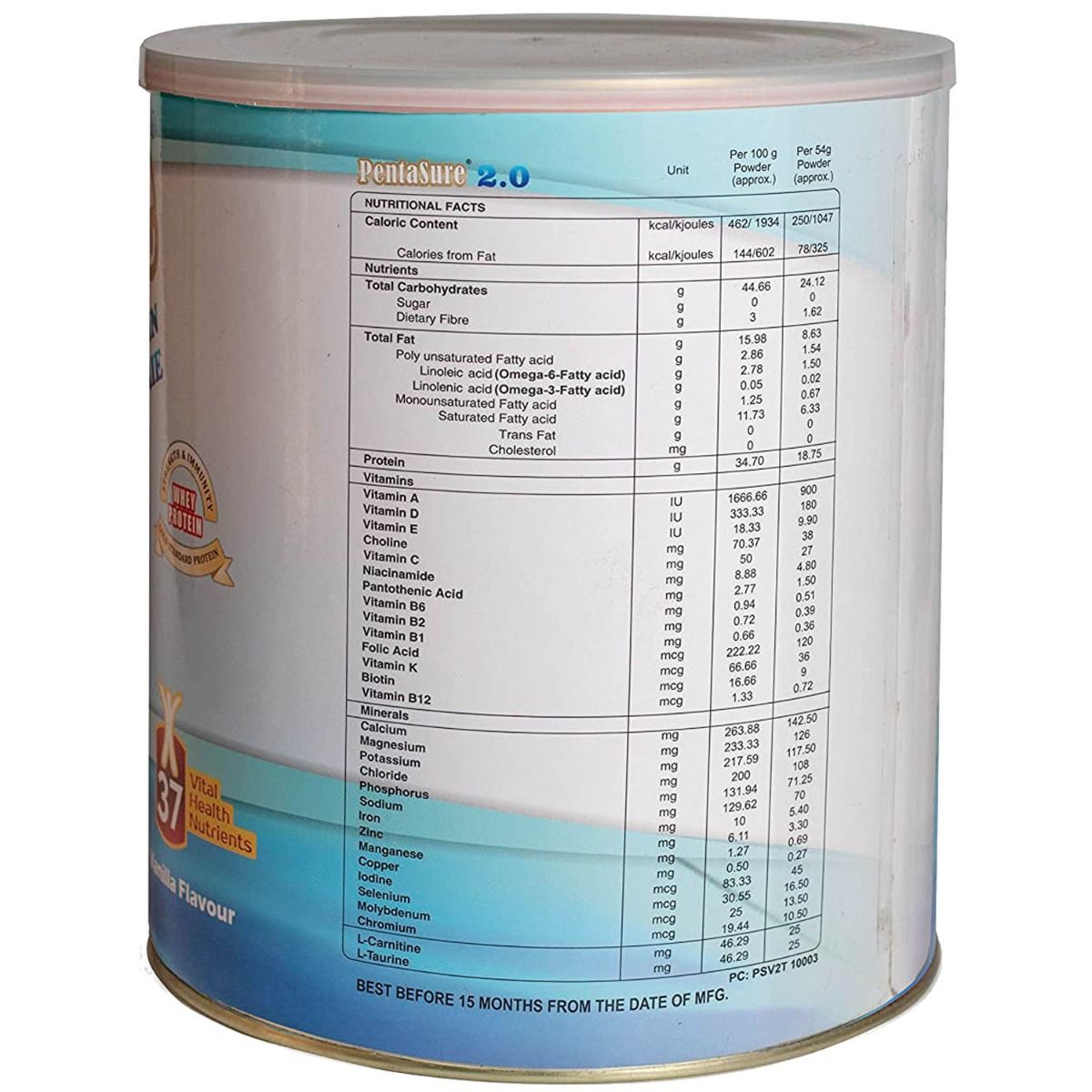 Pentasure 2.0 Vanilla Flavoured High Protein Powder, 1 Kg Price, Uses ...