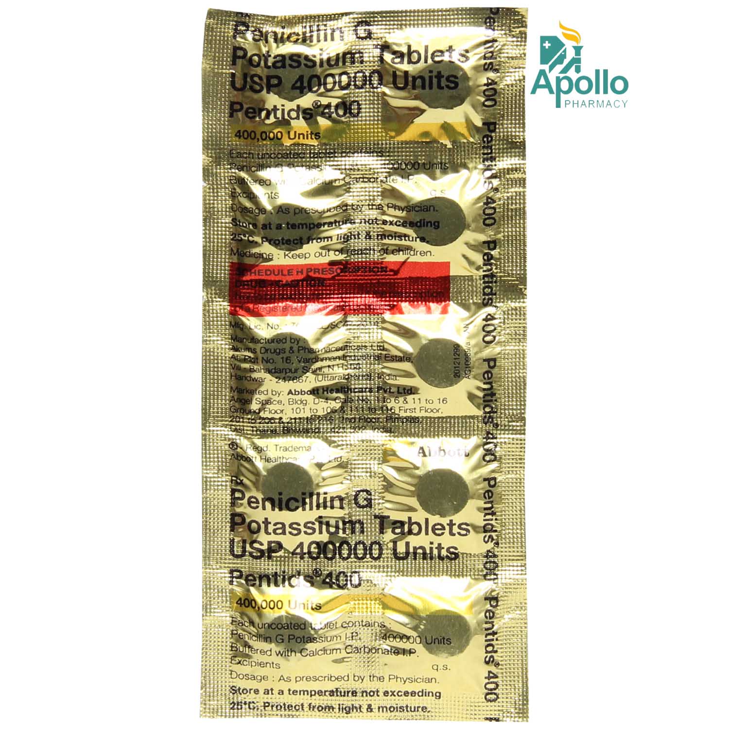 Pentids 400 Tablet 10's Price, Uses, Side Effects, Composition - Apollo ...