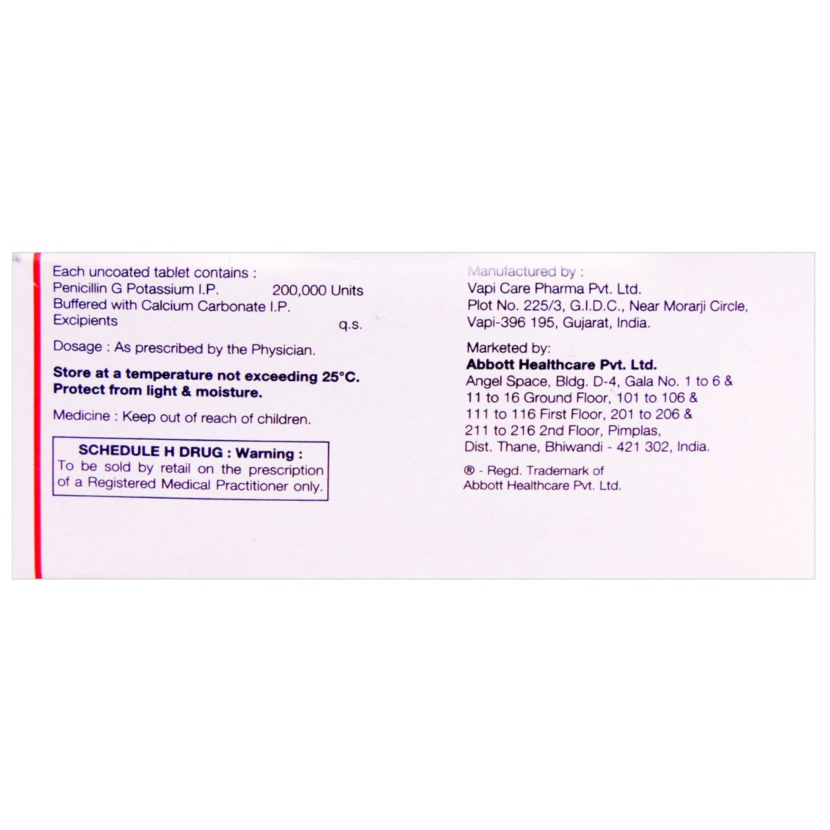 Pentids 200000IU Tablet 10's Price, Uses, Side Effects, Composition ...