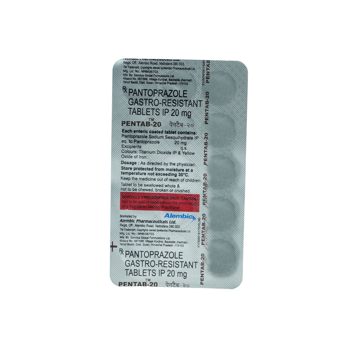Pentab-20 Tablet 15's Price, Uses, Side Effects, Composition - Apollo Pharmacy