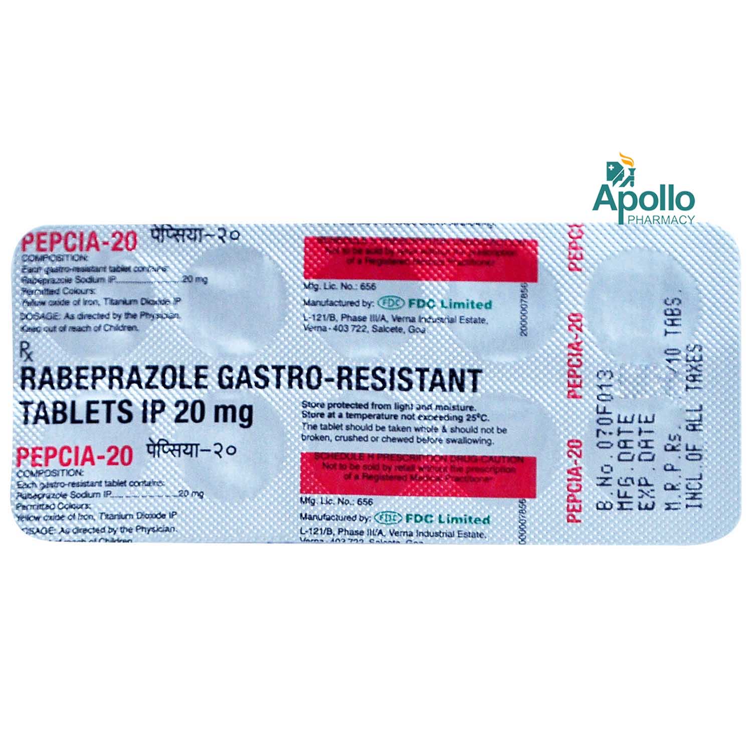 PEPCIA 20MG TABLET Price, Uses, Side Effects, Composition - Apollo Pharmacy