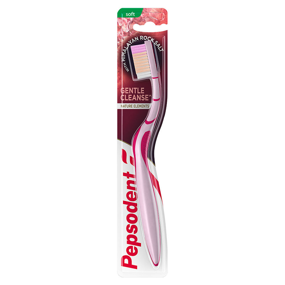 Pepsodent Himalayan Rock Salt Gentle Cleanse Soft Toothbrush, 1 Count ...