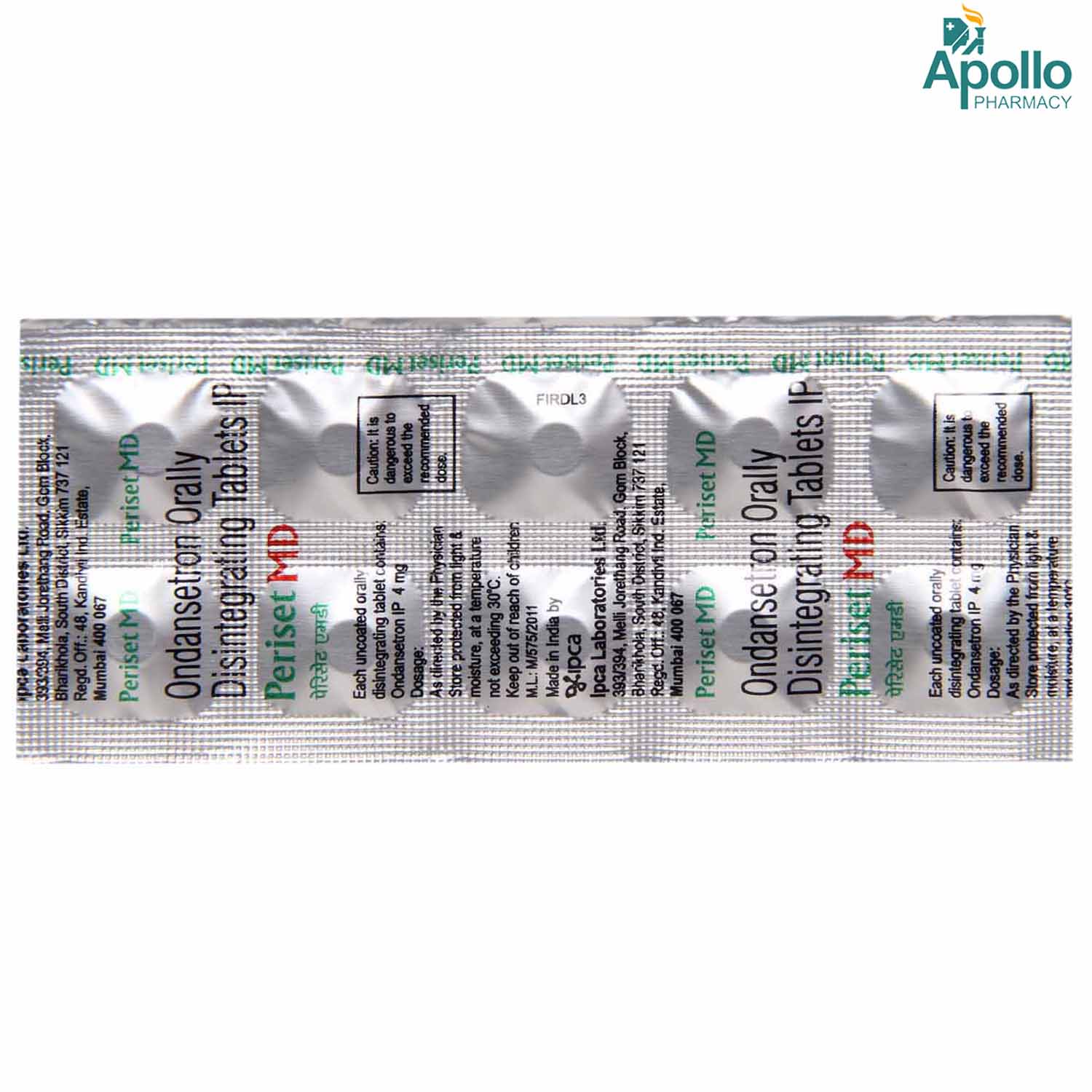 Periset MD Tablet 10's Price, Uses, Side Effects, Composition - Apollo ...