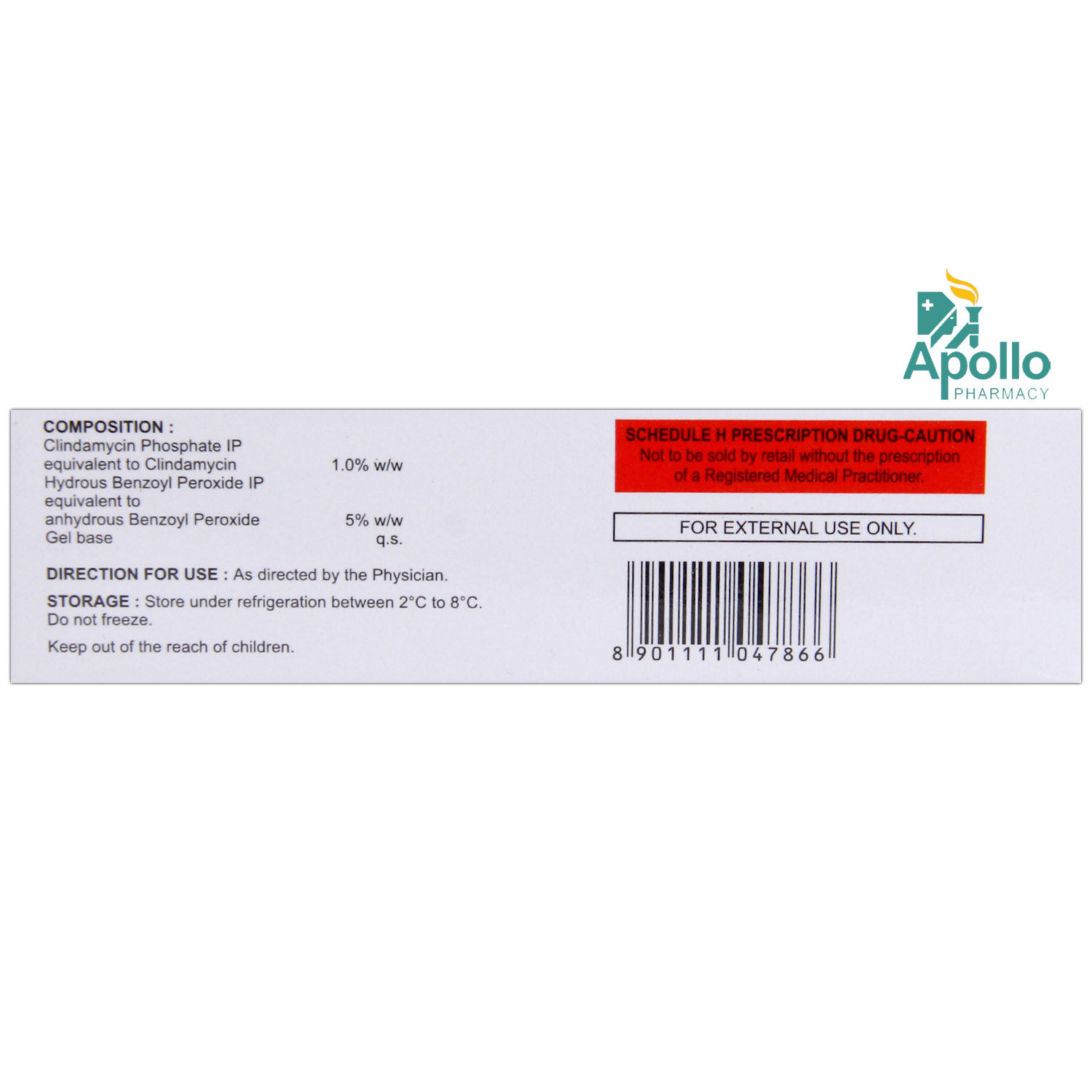 Peroclin 5% Gel 15 gm Price, Uses, Side Effects, Composition - Apollo ...