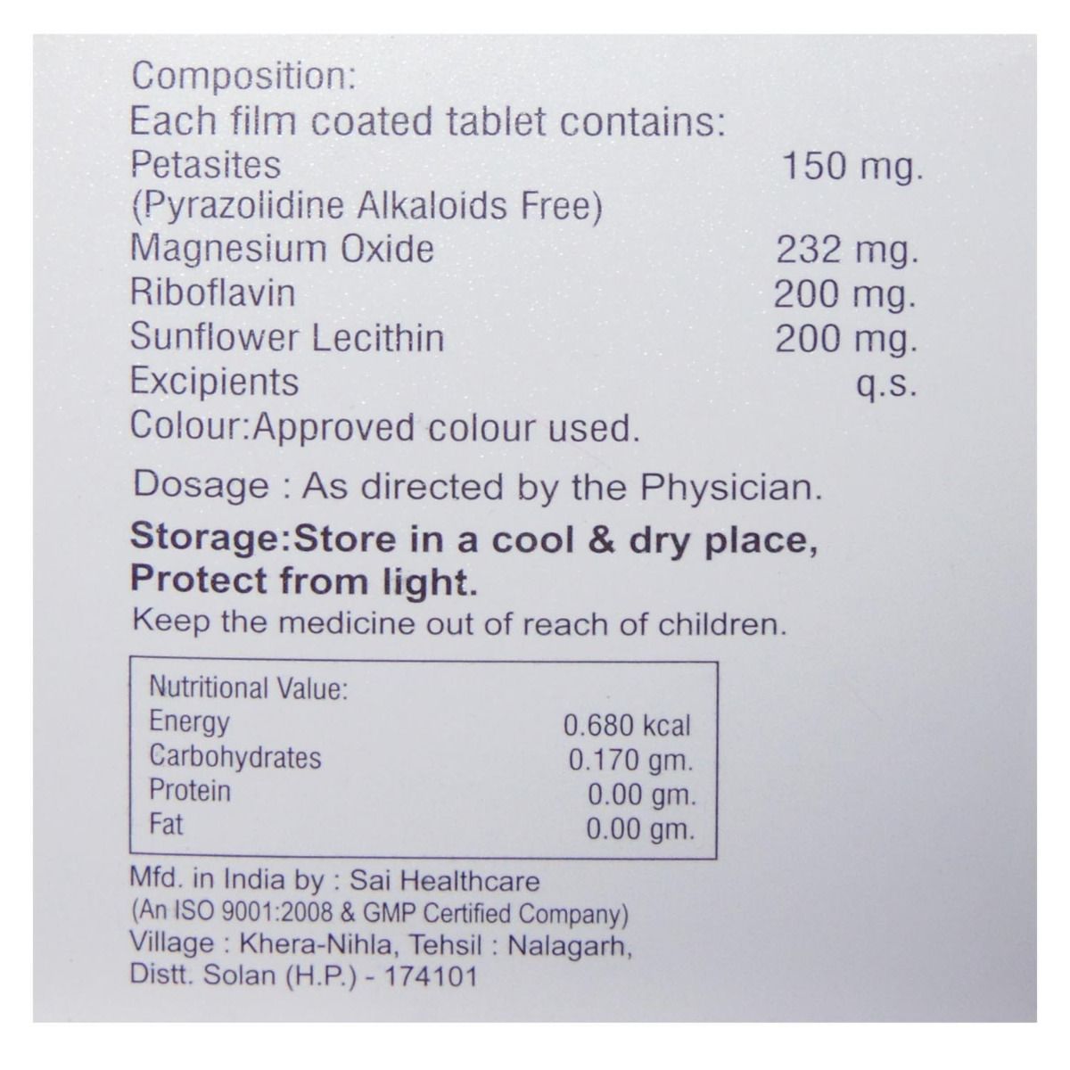 Petagrain Plus Tablet 10's Price, Uses, Side Effects, Composition ...