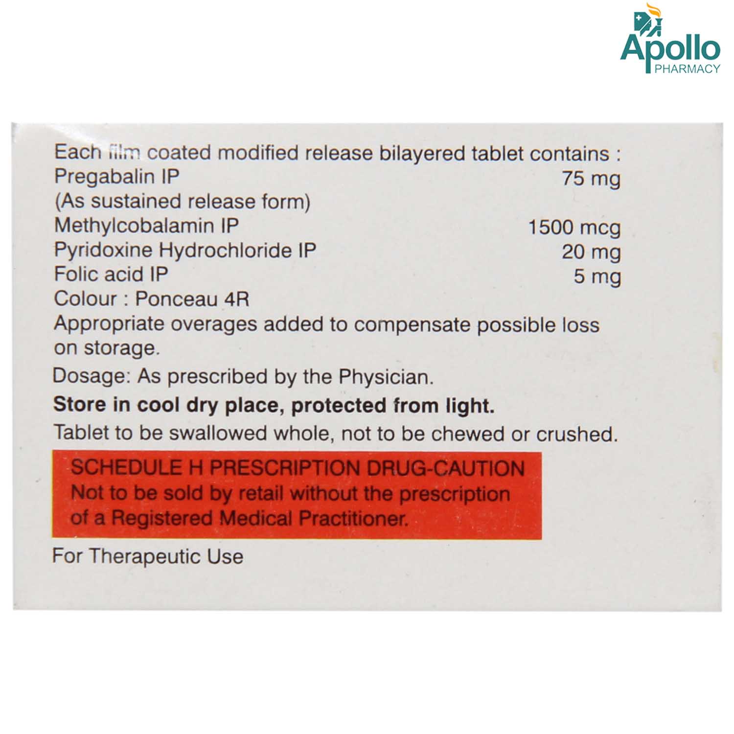 Sr Pevesca Plus 75 Capsule 10's Price, Uses, Side Effects, Composition ...