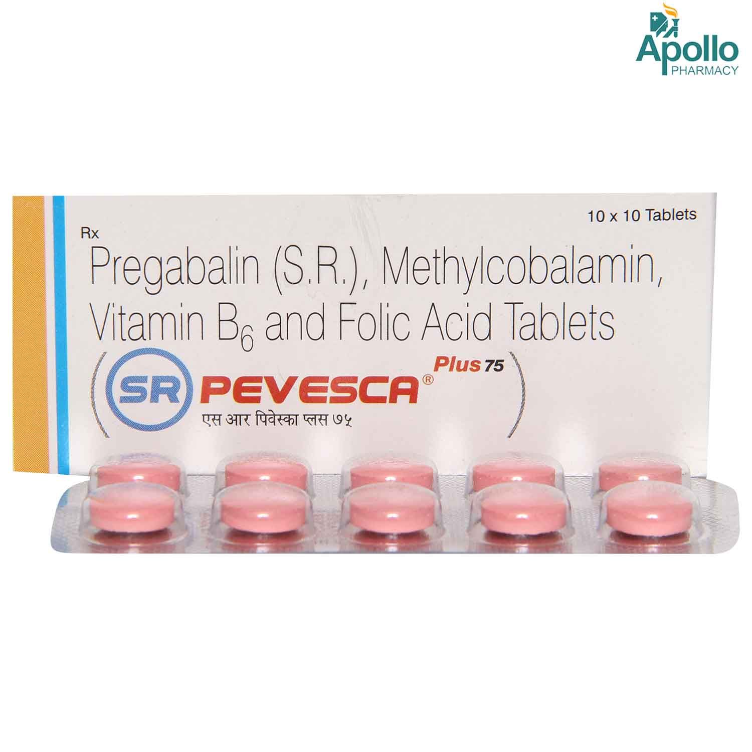 Sr Pevesca Plus 75 Capsule 10's Price, Uses, Side Effects, Composition ...