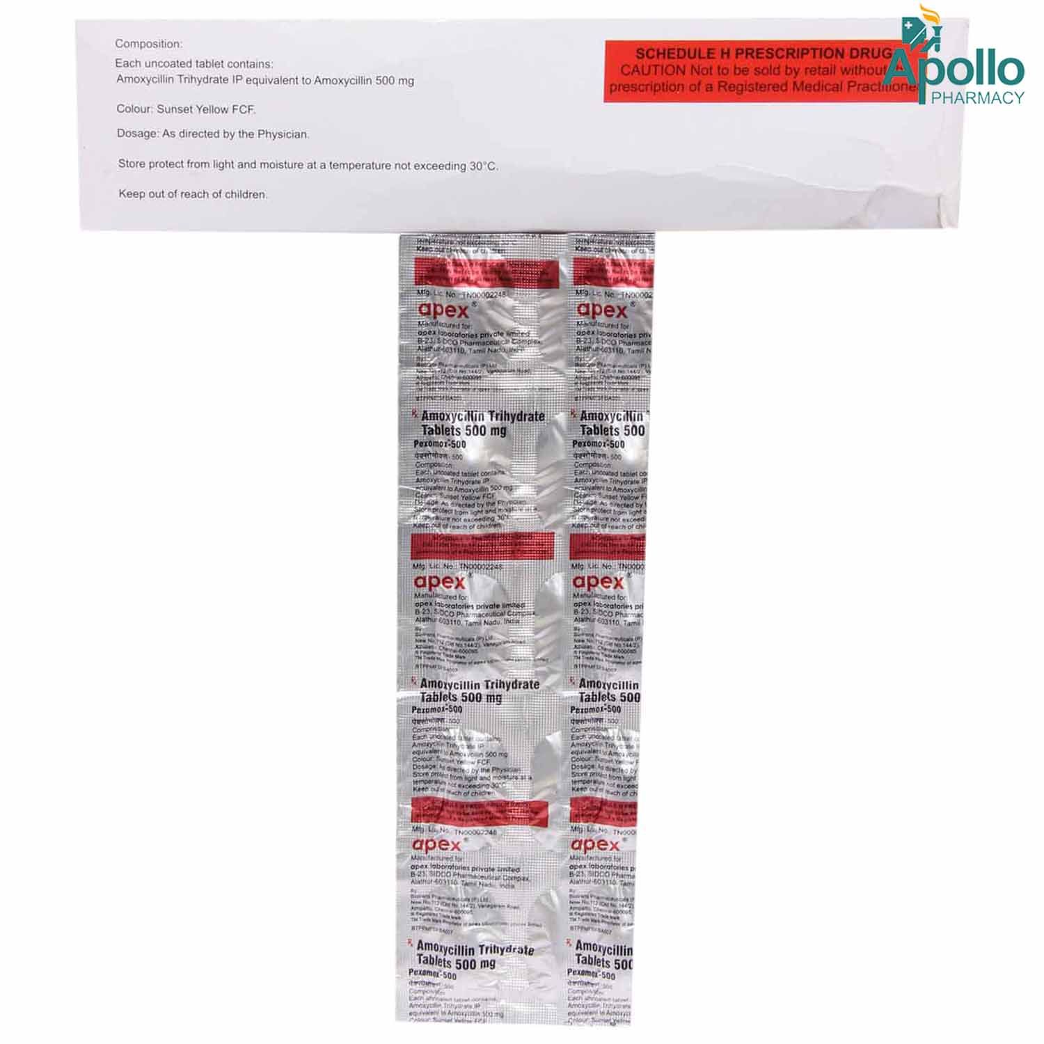 Pexomox-500 Tablet 10's Price, Uses, Side Effects, Composition - Apollo ...