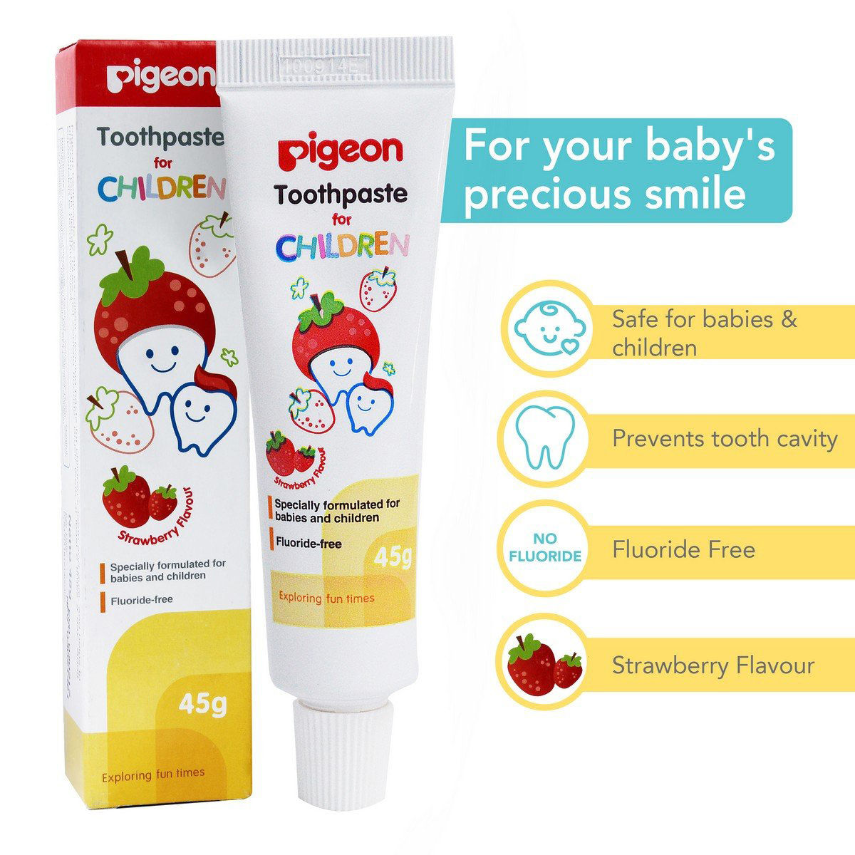 Pigeon Strawberry Flavour Toothpaste for Children, 45 gm Price, Uses ...