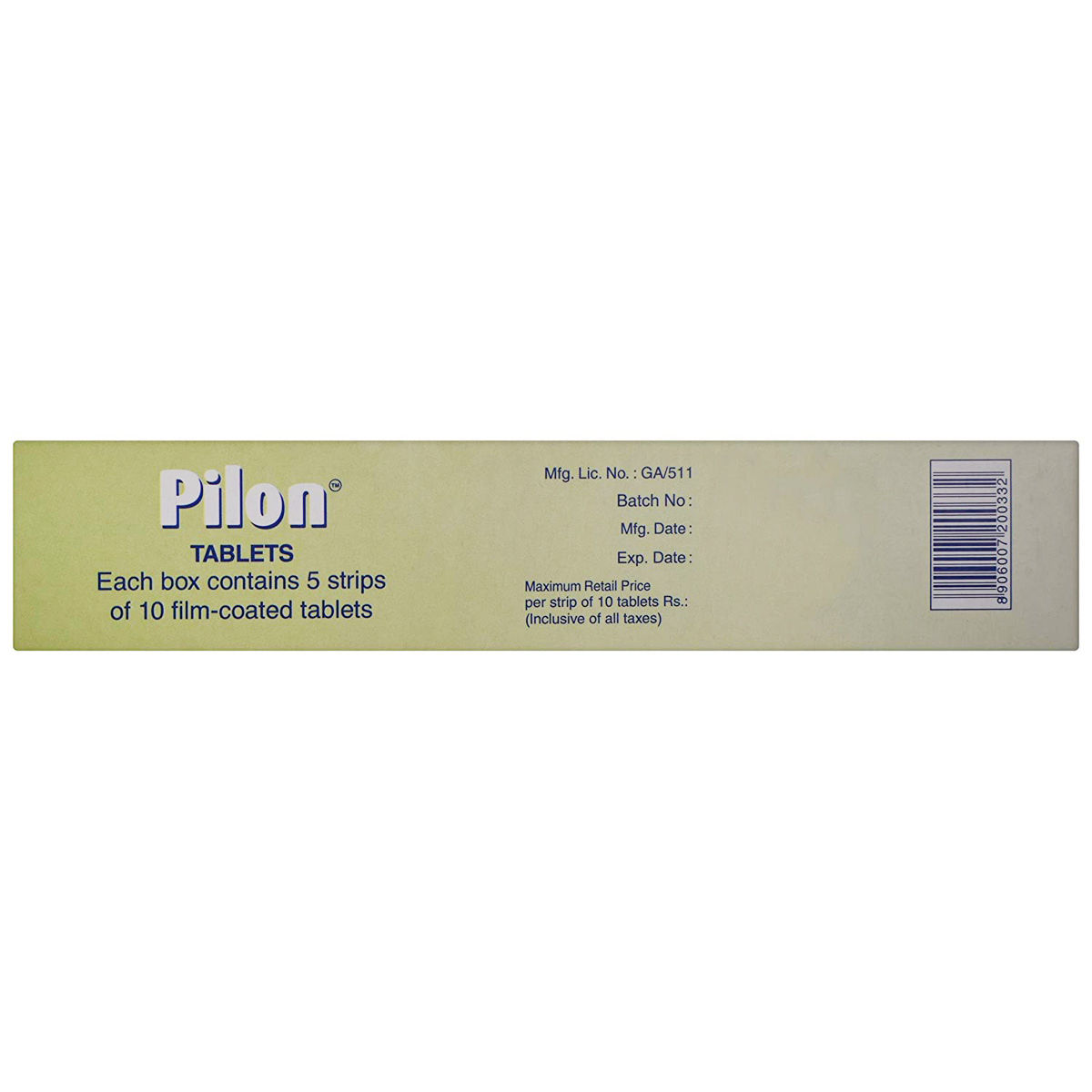Pilon, 20 (2 x 10) Tablets Price, Uses, Side Effects, Composition ...