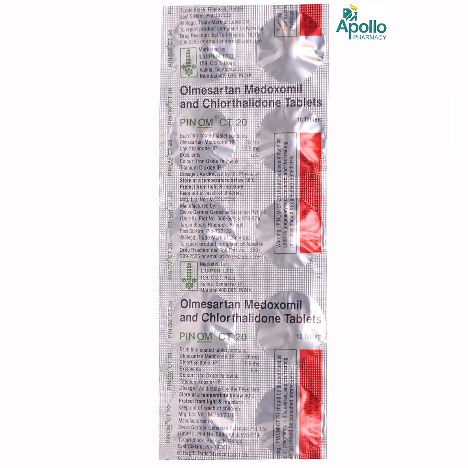 Pinom CT 20 Tablet 10's Price, Uses, Side Effects, Composition - Apollo ...