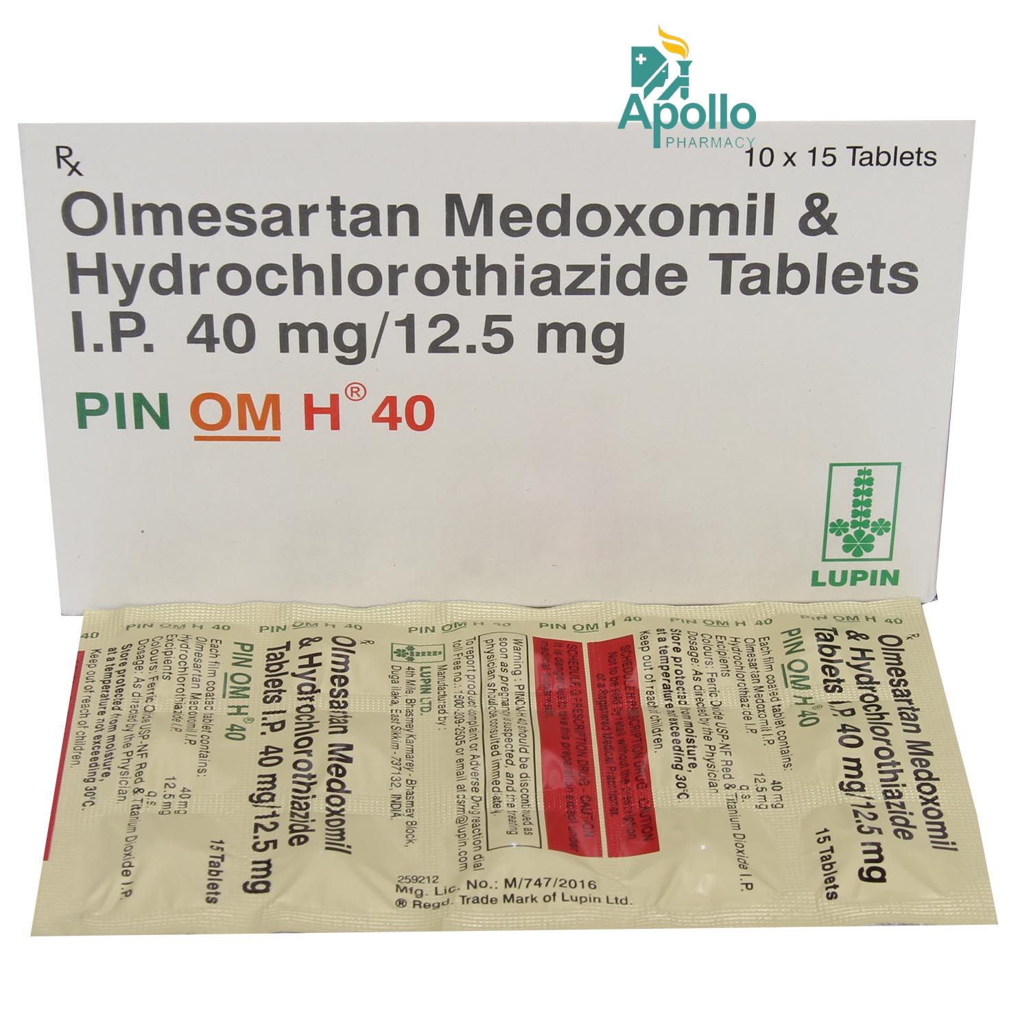 Pinom H 40 Tablet 15's Price, Uses, Side Effects, Composition - Apollo ...