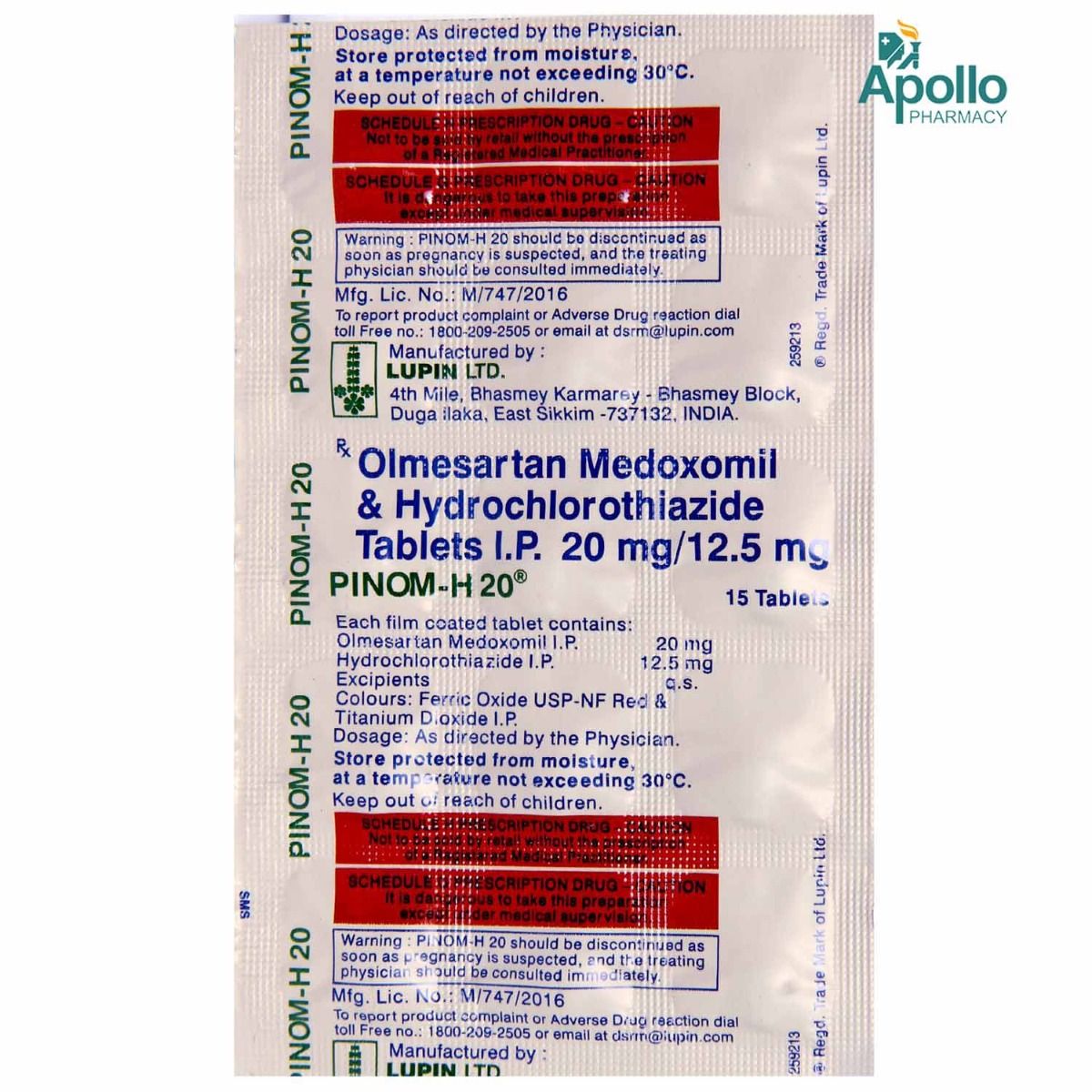 Pinom-H 20 Tablet 15's Price, Uses, Side Effects, Composition - Apollo ...
