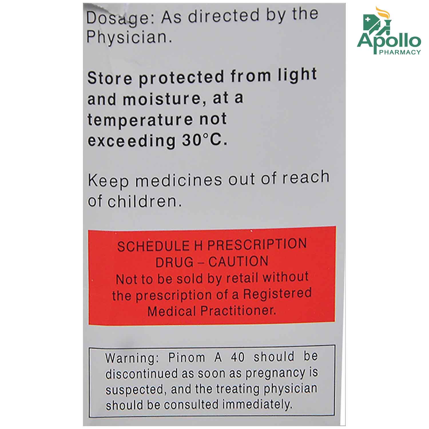 Pinom A 40 Tablet 15's Price, Uses, Side Effects, Composition - Apollo ...