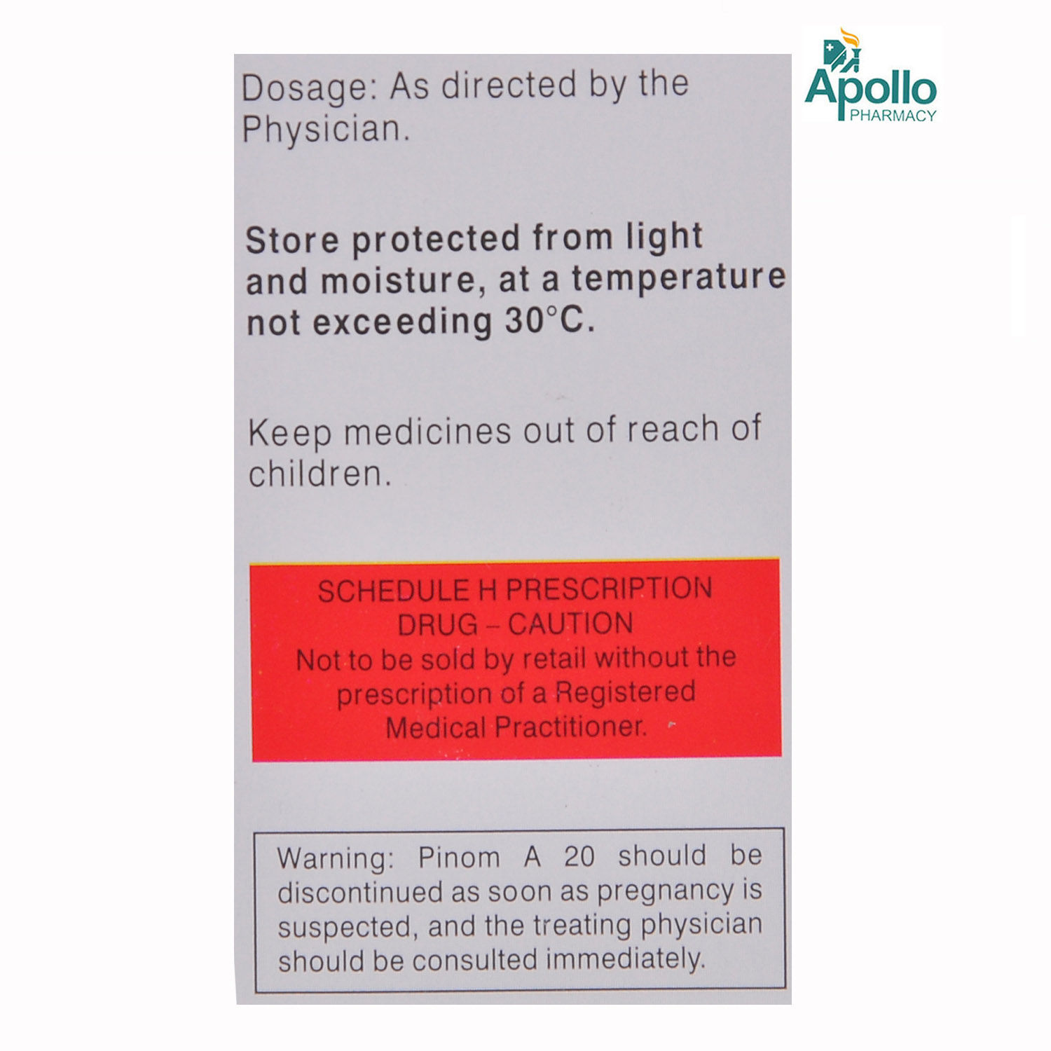 Pinom-A 20 Tablet 15's Price, Uses, Side Effects, Composition - Apollo ...