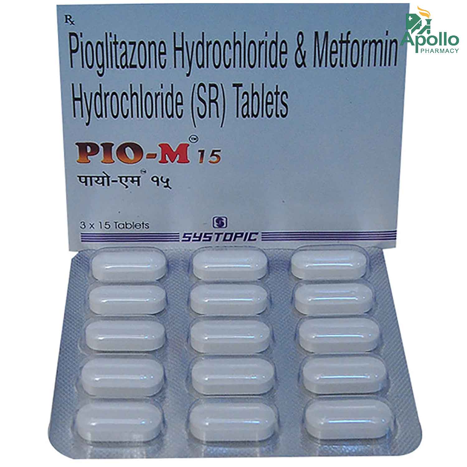 Pio M 15 Tablet 15's Price, Uses, Side Effects, Composition - Apollo ...