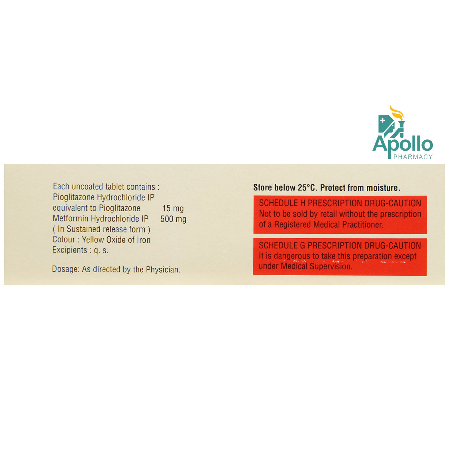 Pioz MF-15 Tablet 10's Price, Uses, Side Effects, Composition - Apollo Pharmacy