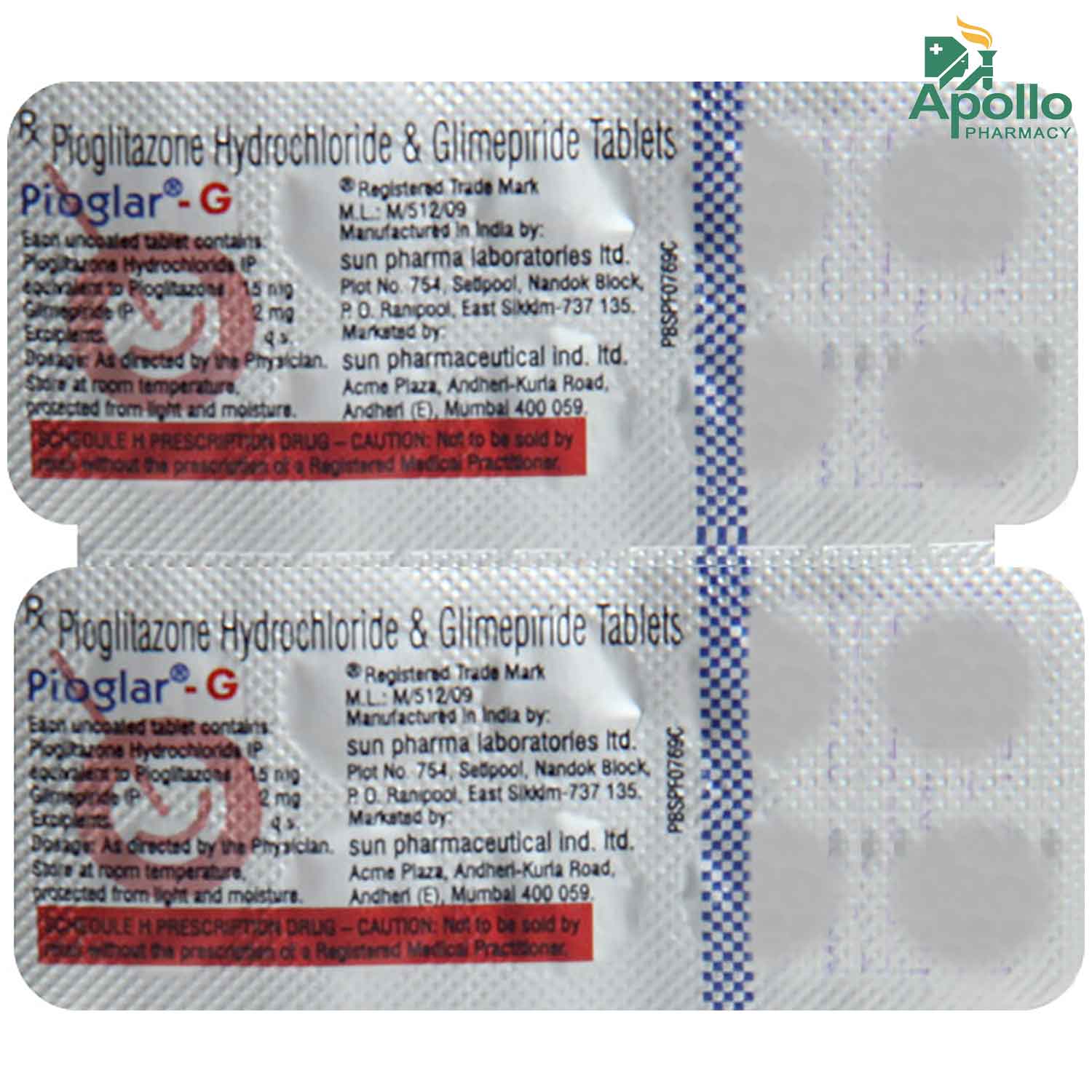 Pioglar-G Tablet 10's Price, Uses, Side Effects, Composition - Apollo ...