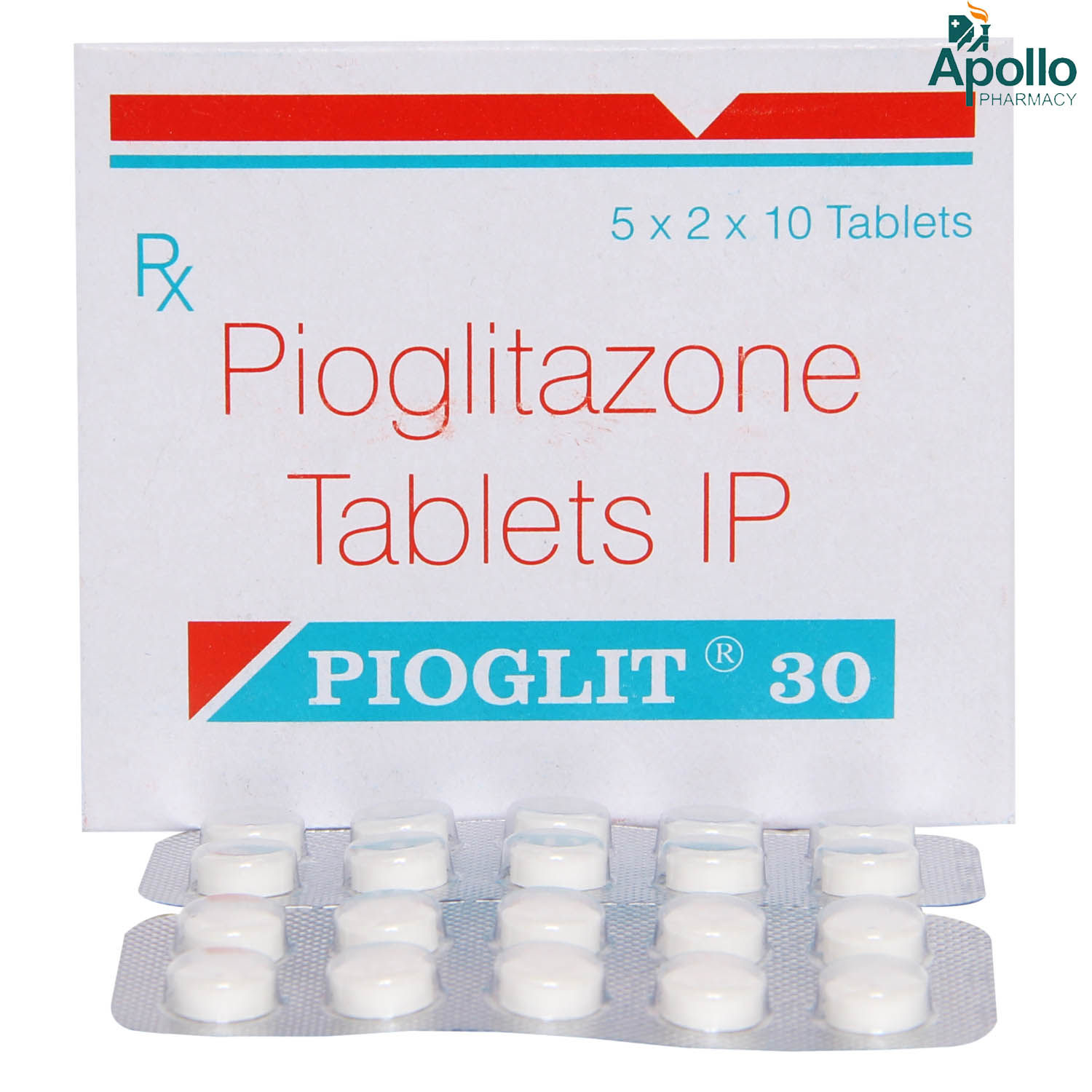 Pioglit 30 Tablet 10's Price, Uses, Side Effects, Composition - Apollo ...