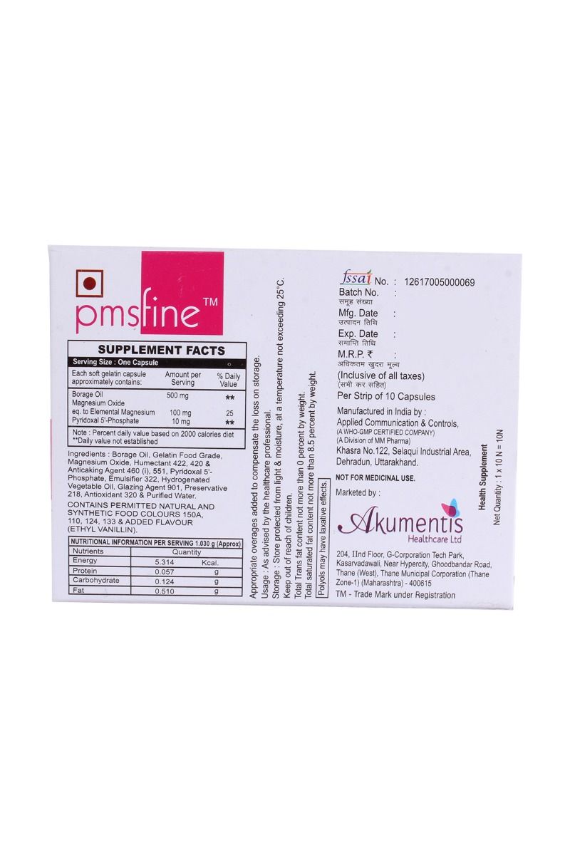 Pmsfine Capsule 10's Price, Uses, Side Effects, Composition - Apollo ...
