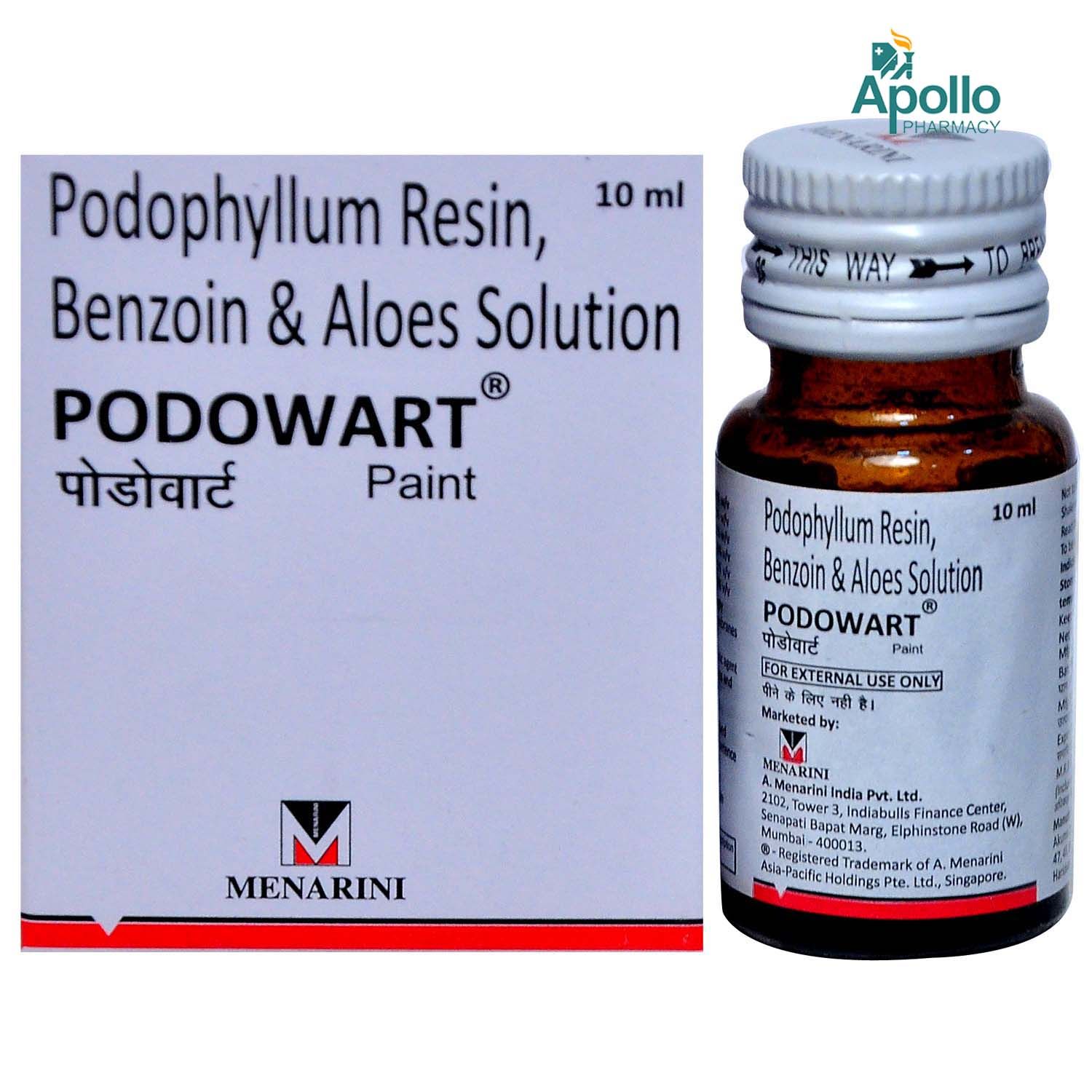 Podowart Paint 10 ml Price, Uses, Side Effects, Composition - Apollo ...