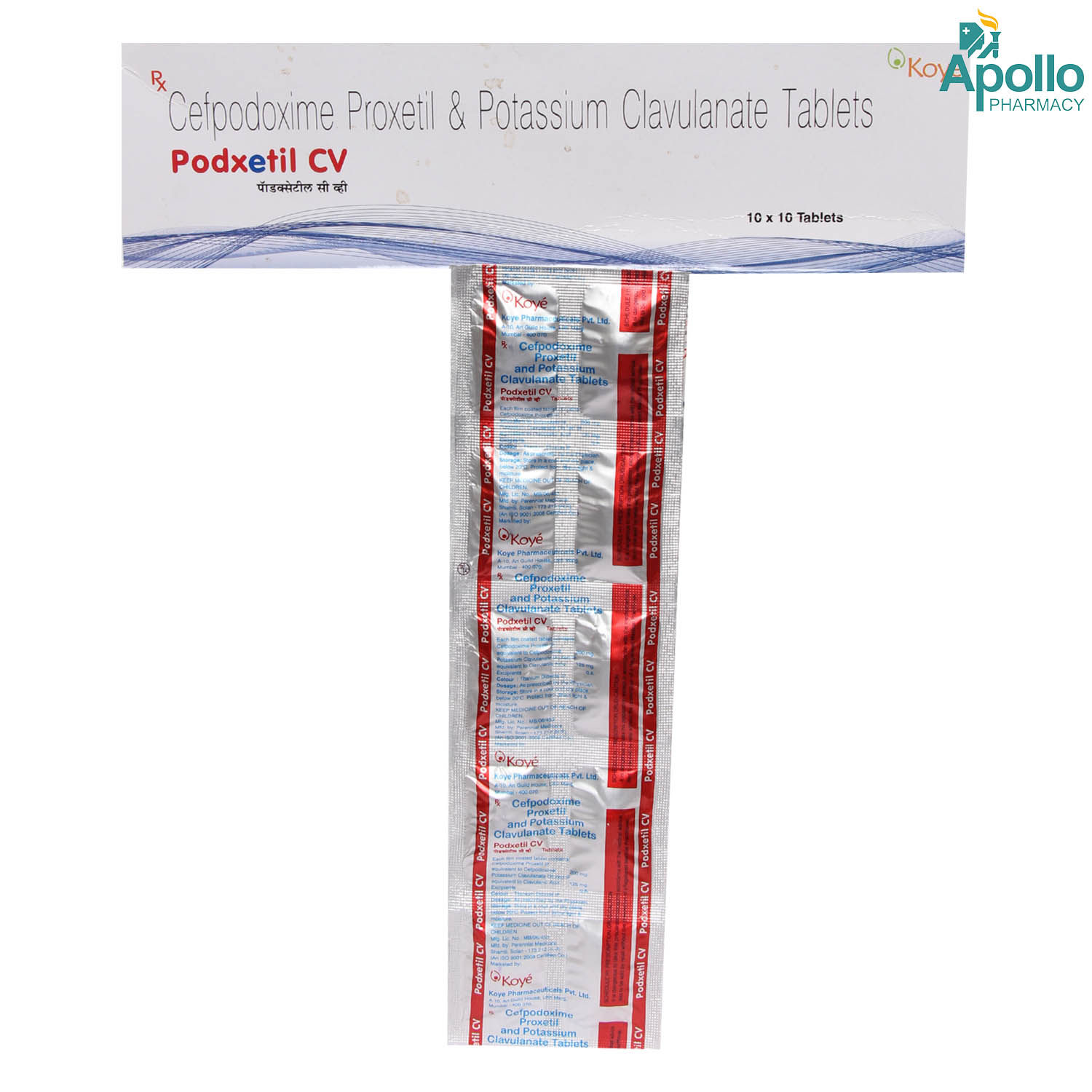 Podxetil CV Tablet 10's Price, Uses, Side Effects, Composition - Apollo ...
