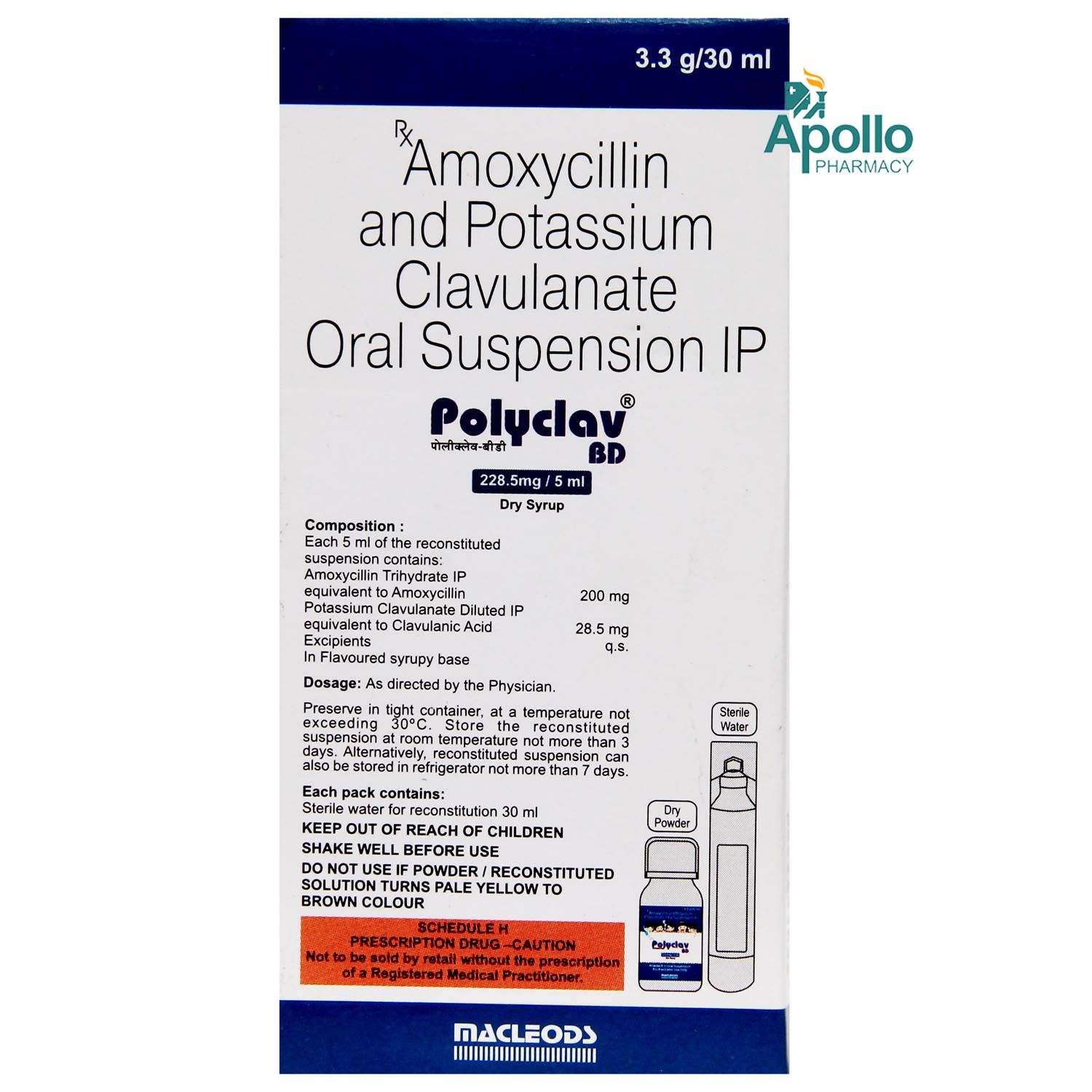 Polyclav Bd Syrup 30 ml Price, Uses, Side Effects, Composition - Apollo ...