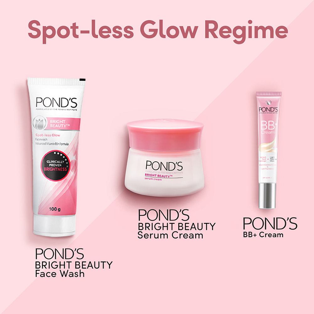 Ponds Bright Beauty Spot-less Glow Day Serum Cream, 23 gm Price, Uses ...