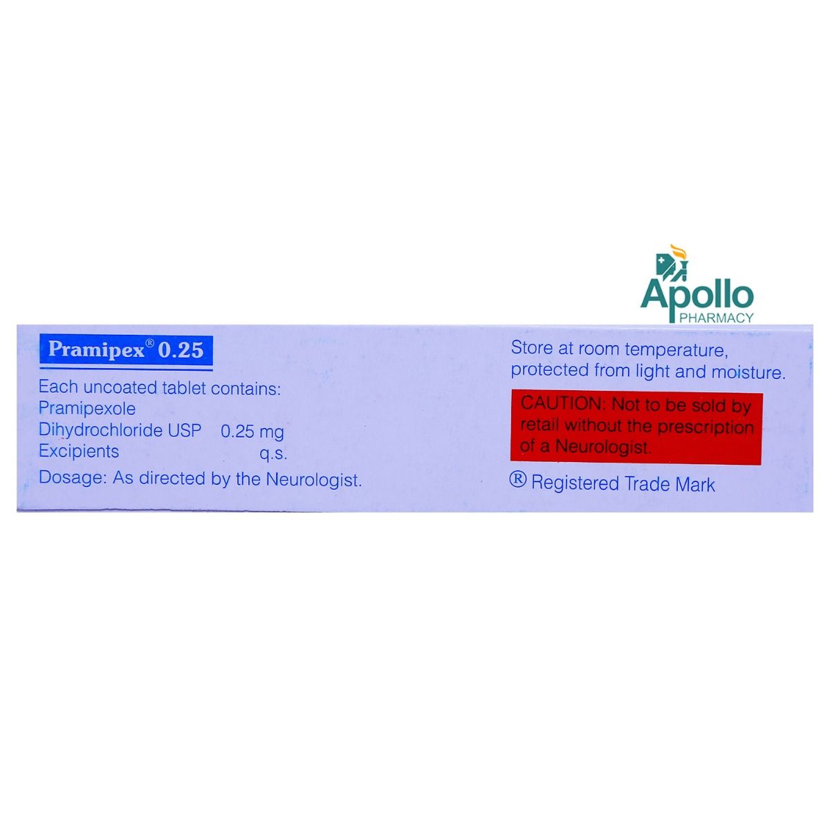 Pramipex 0.25 Tablet 10's Price, Uses, Side Effects, Composition ...