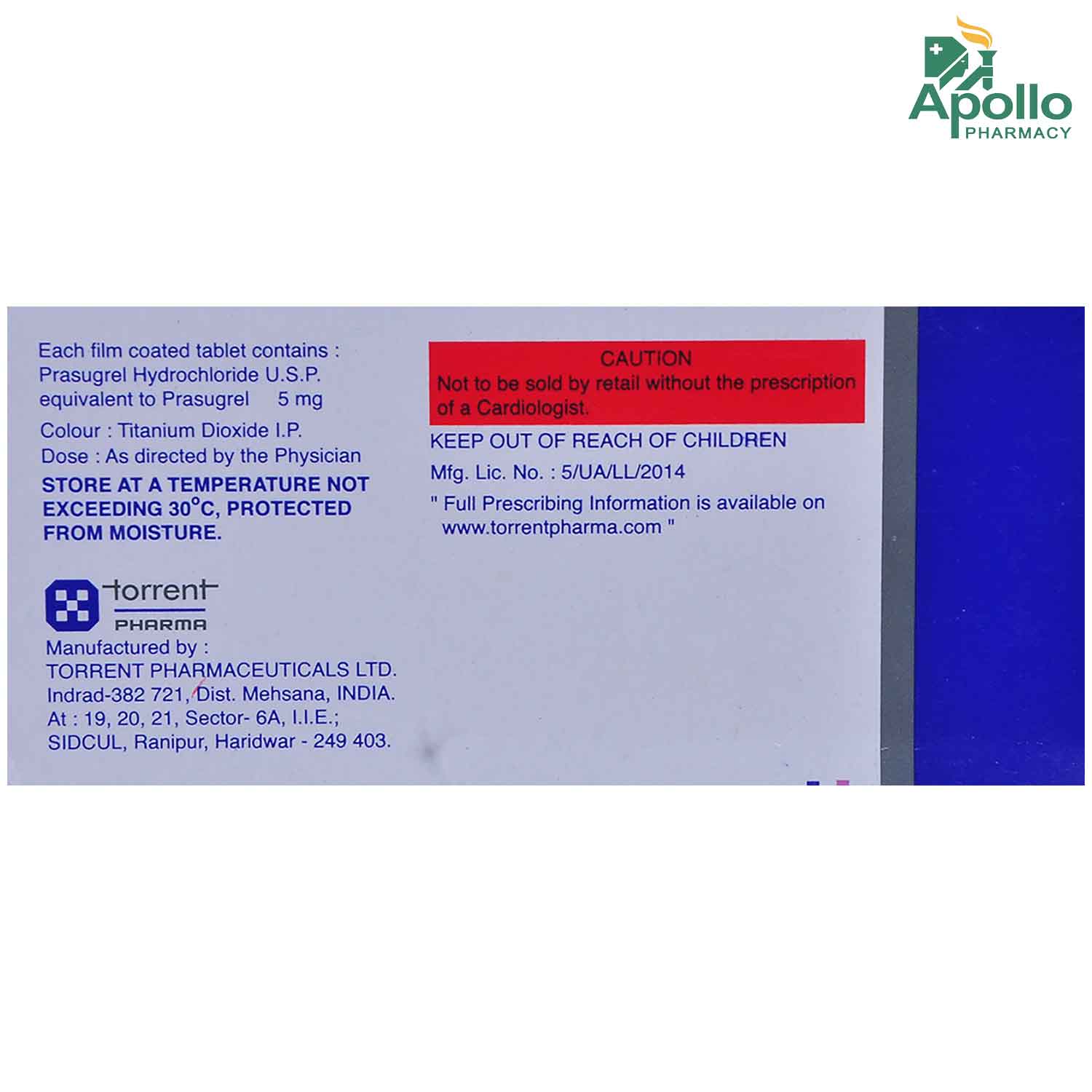 Prax 5 Tablet 10's Price, Uses, Side Effects, Composition - Apollo Pharmacy