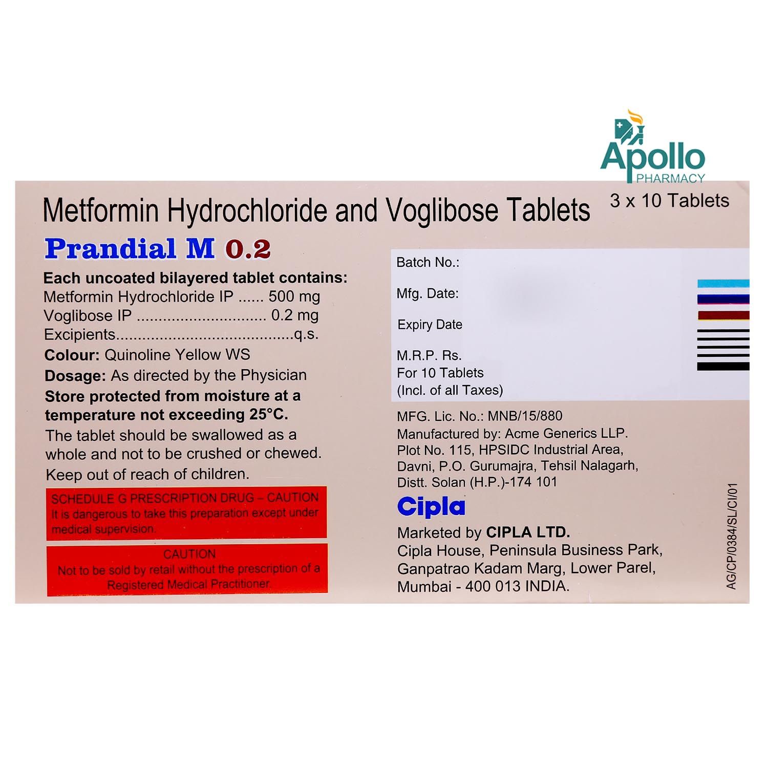 PRANDIAL M 0.2MG TABLET Price, Uses, Side Effects, Composition - Apollo ...