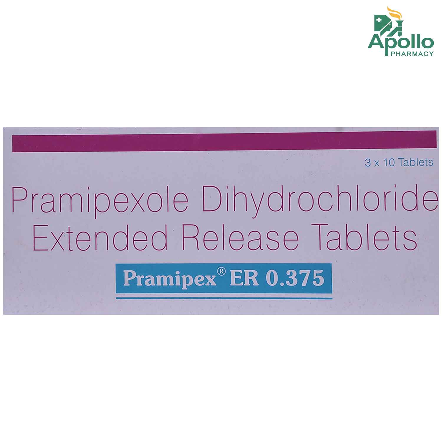 Pramipex ER 0.375 Tablet 10's Price, Uses, Side Effects, Composition ...
