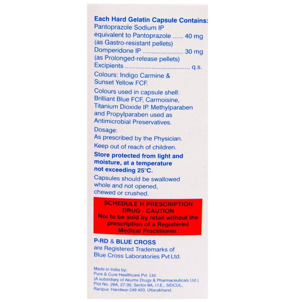 P-RD Capsule 15's Price, Uses, Side Effects, Composition - Apollo Pharmacy