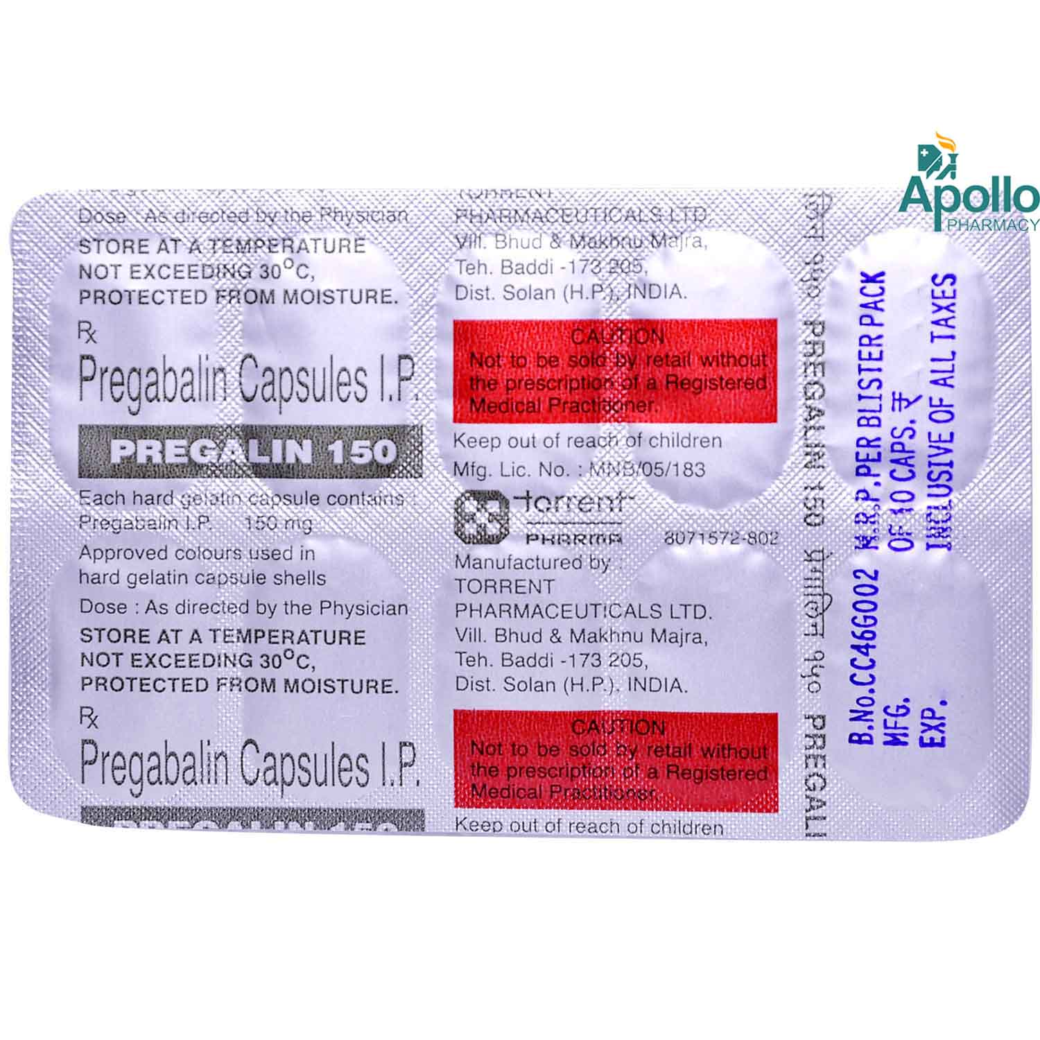 PREGALIN 150MG CAPSULE Price, Uses, Side Effects, Composition - Apollo ...