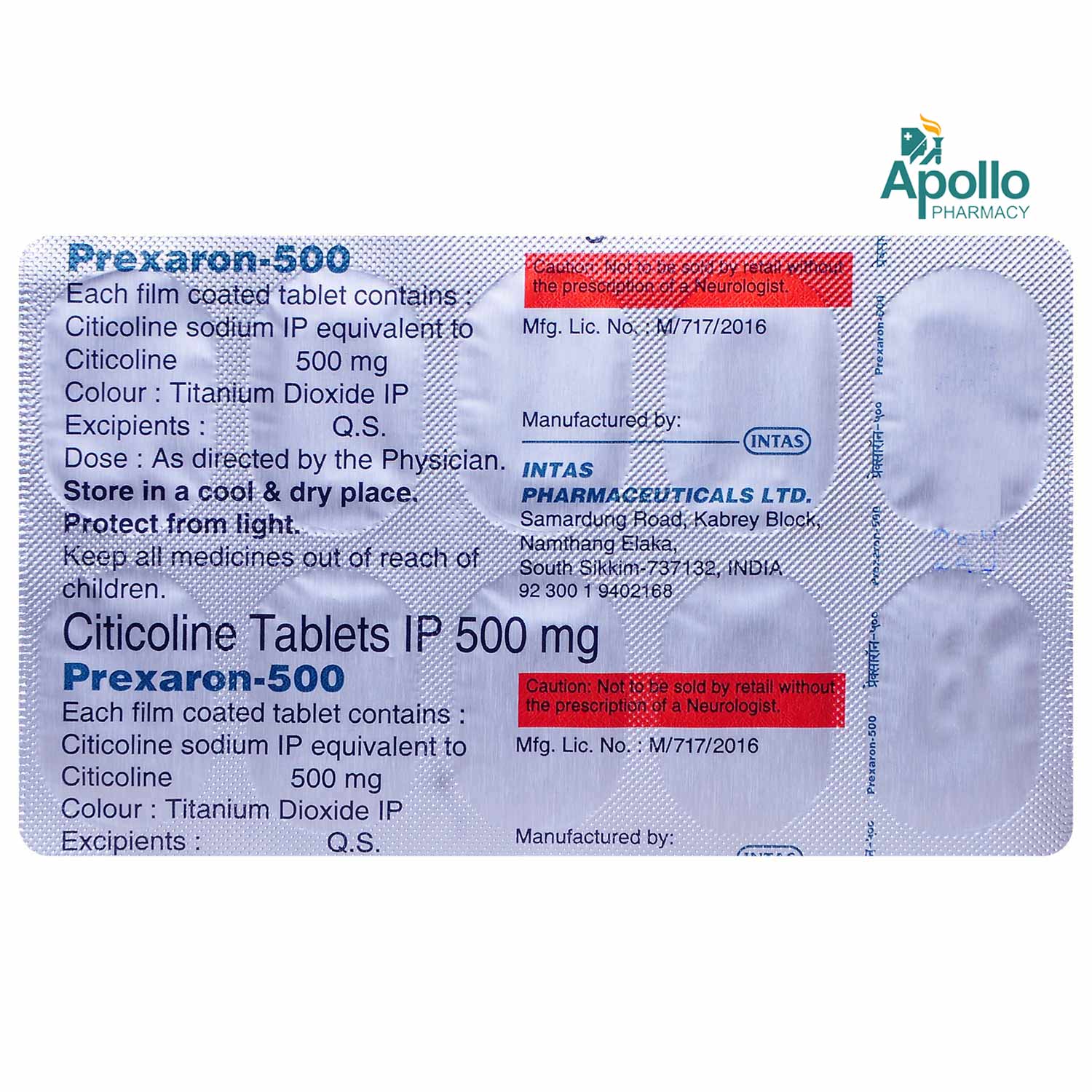Prexaron 500 Tablet 10's Price, Uses, Side Effects, Composition ...