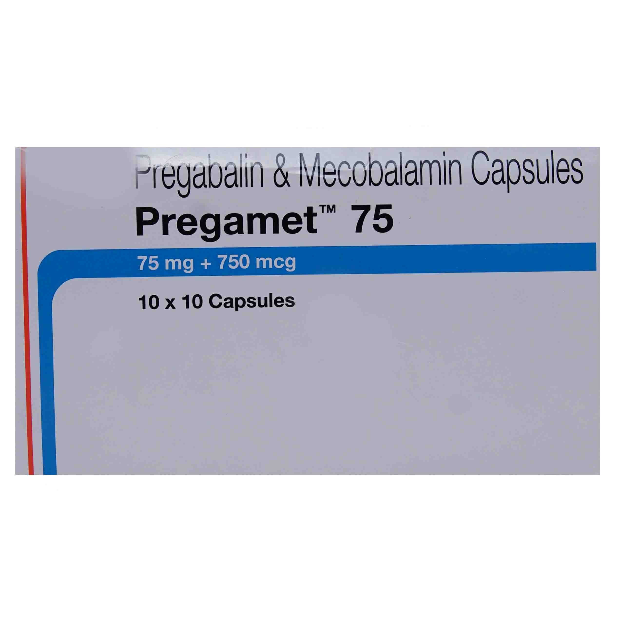 Pregamet 75 Capsule 10's Price, Uses, Side Effects, Composition ...