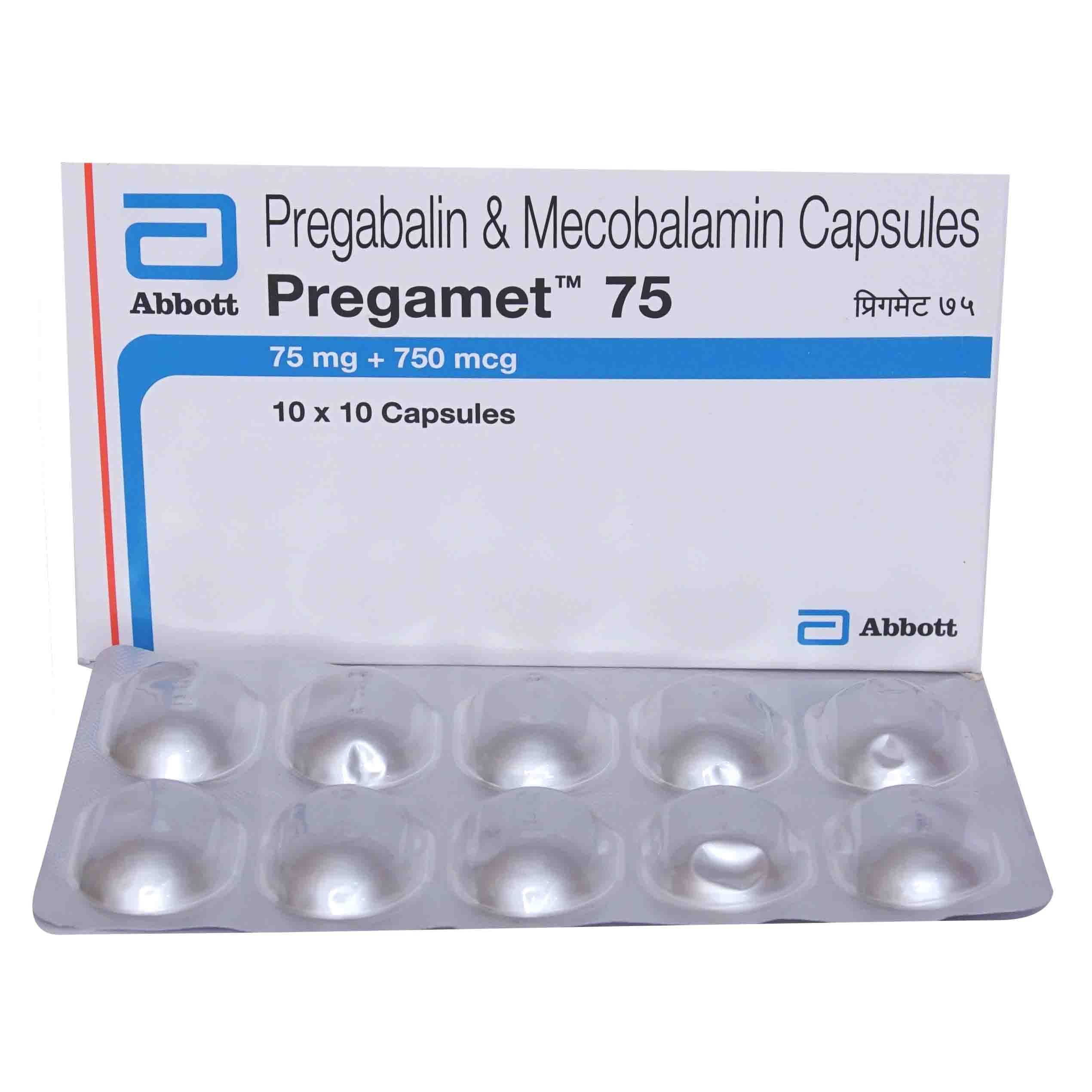Pregamet 75 Capsule 10's Price, Uses, Side Effects, Composition ...