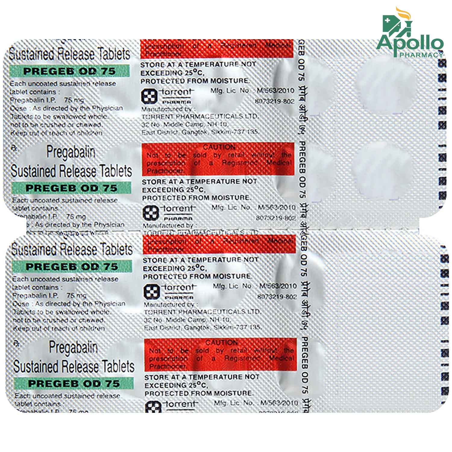 Pregeb OD 75 Tablet 10's Price, Uses, Side Effects, Composition ...