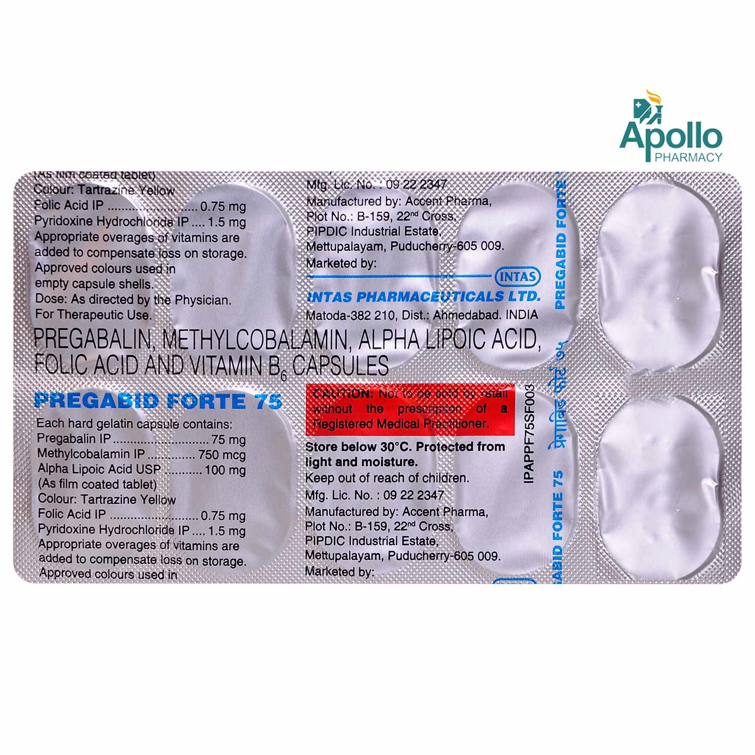 Pregabid Forte 75 Capsule 10's Price, Uses, Side Effects, Composition ...